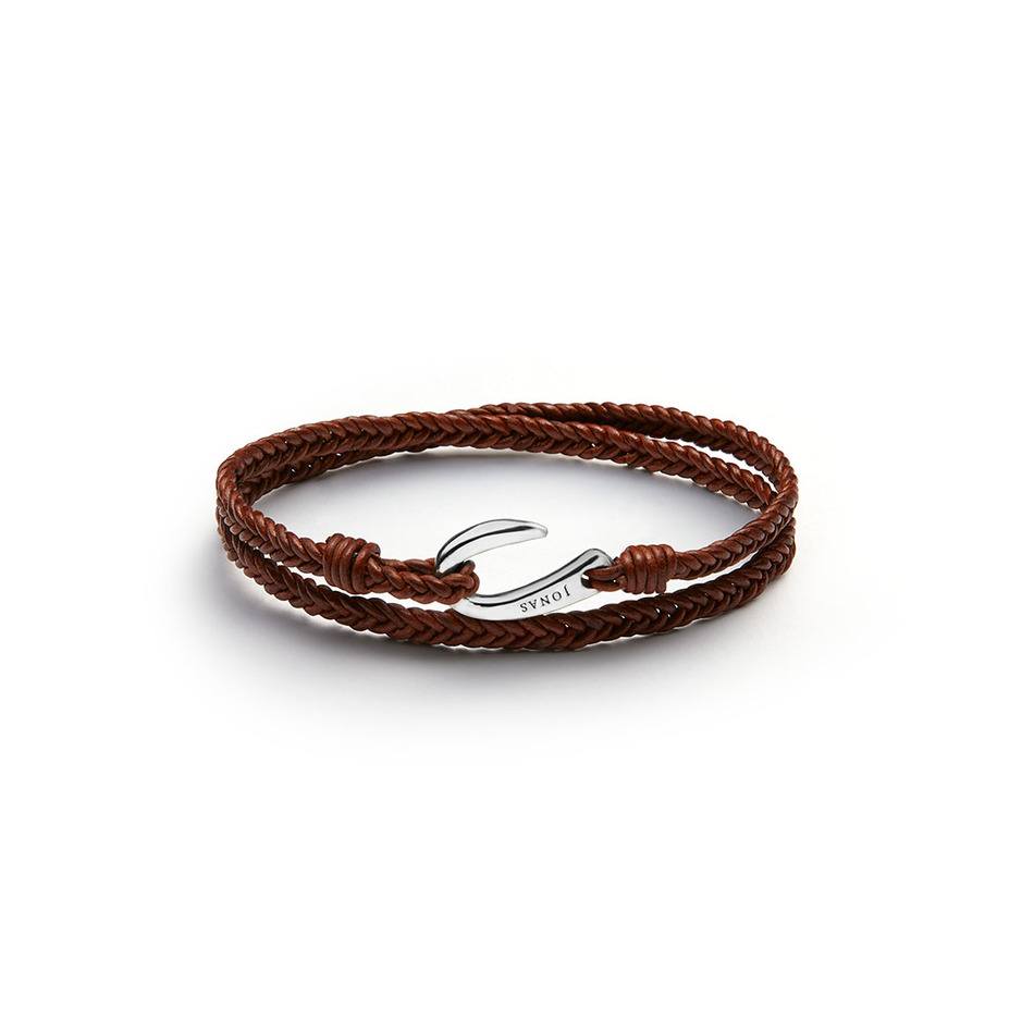 Jonas Studio Men's Braided Leather Wrap with Silver | Mapplethorpe Wrap
